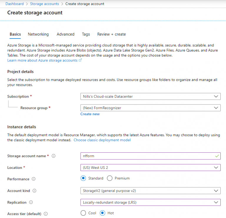 Using Form Recognizer to recognize custom forms – NillsF blog