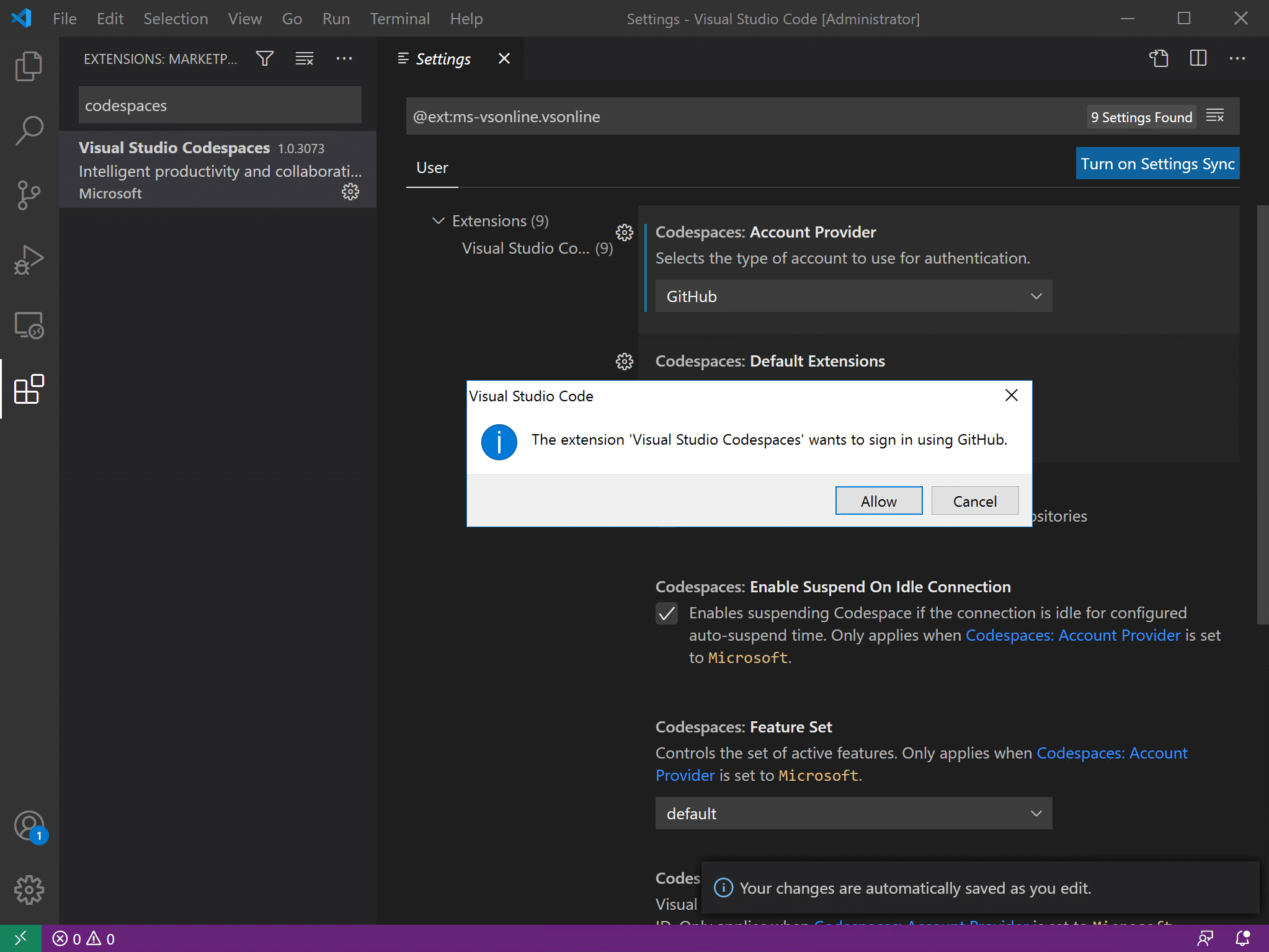 How to connect GitHub Codespaces to a local Visual Studio Code – NillsF blog